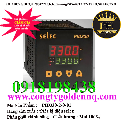Bộ Điều Khiển Nhiệt Độ Selec PID330-2-0-01 | Công Ty TNHH Tổng Hợp Quốc Tế Golden NQ