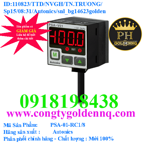 Cảm biến áp suất PSA-01-RC1/8 | Công Ty TNHH Tổng Hợp Quốc Tế Golden NQ