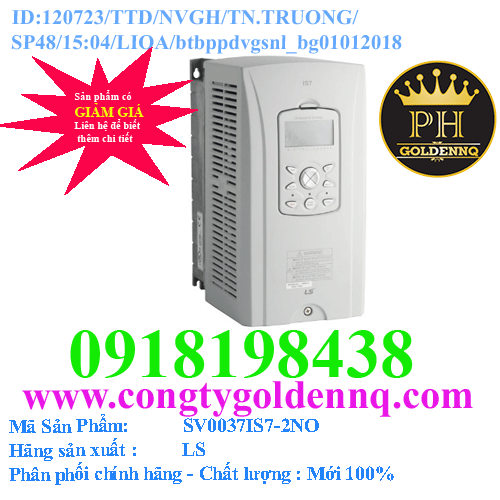 Biến Tần LS SV0037IS7-2NO 3.7kW (5HP) 3 Pha 220V | Công Ty TNHH Tổng Hợp Quốc Tế Golden NQ