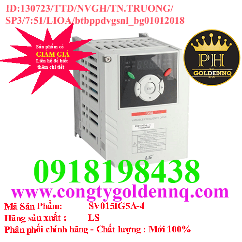 Biến Tần LS SV015IG5A-4 1.5kW 3 Pha 380V | Công Ty TNHH Tổng Hợp Quốc Tế Golden NQ