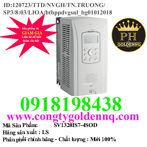 Biến Tần LS SV1320IS7-4SOD 132kW 3 Pha 380V | Công Ty TNHH Tổng Hợp Quốc Tế Golden NQ