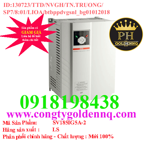 Biến Tần LS SV185IG5A-2 18.5kW 3 Pha 220V | Công Ty TNHH Tổng Hợp Quốc Tế Golden NQ