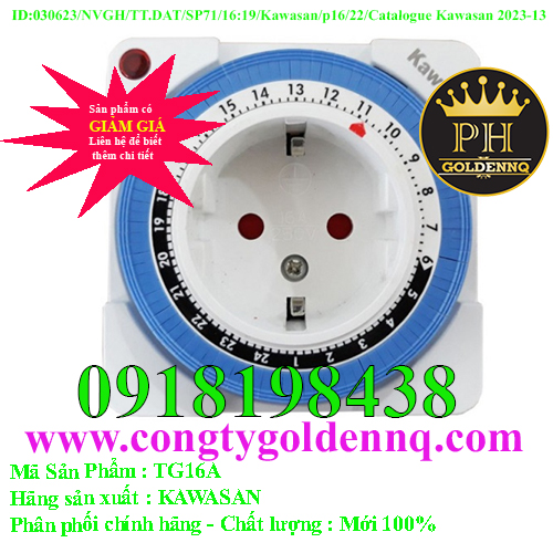Ổ cắm hẹn giờ KAWA TG16A | Công Ty Quốc Tế Golden NQ