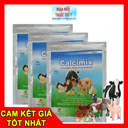Vemedim Calcimix 200gr Tăng Cường Vitamin Khoáng Phân Phối Thuốc Thú Y