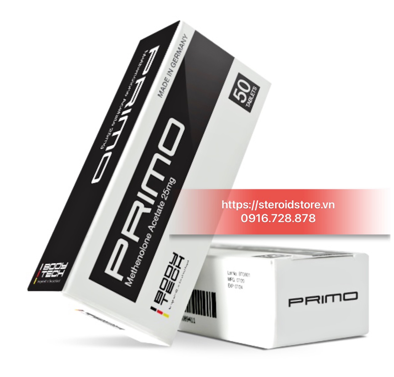 Primo 25 - Methenolone Acetate 25mg - Hãng Bodytech - Hộp 50 Viên