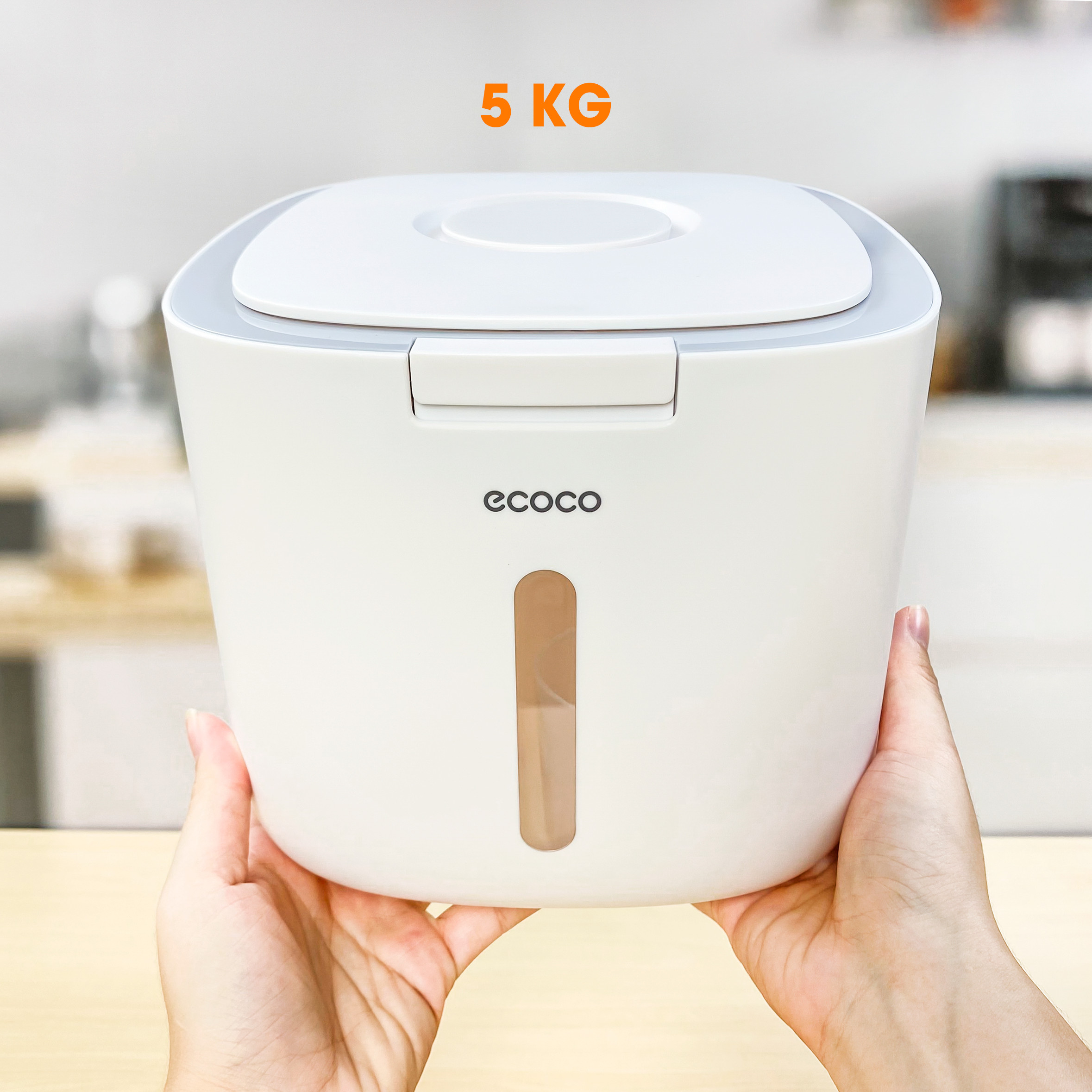 Thùng đựng gạo Ecoco Nắp Mở Thông Minh