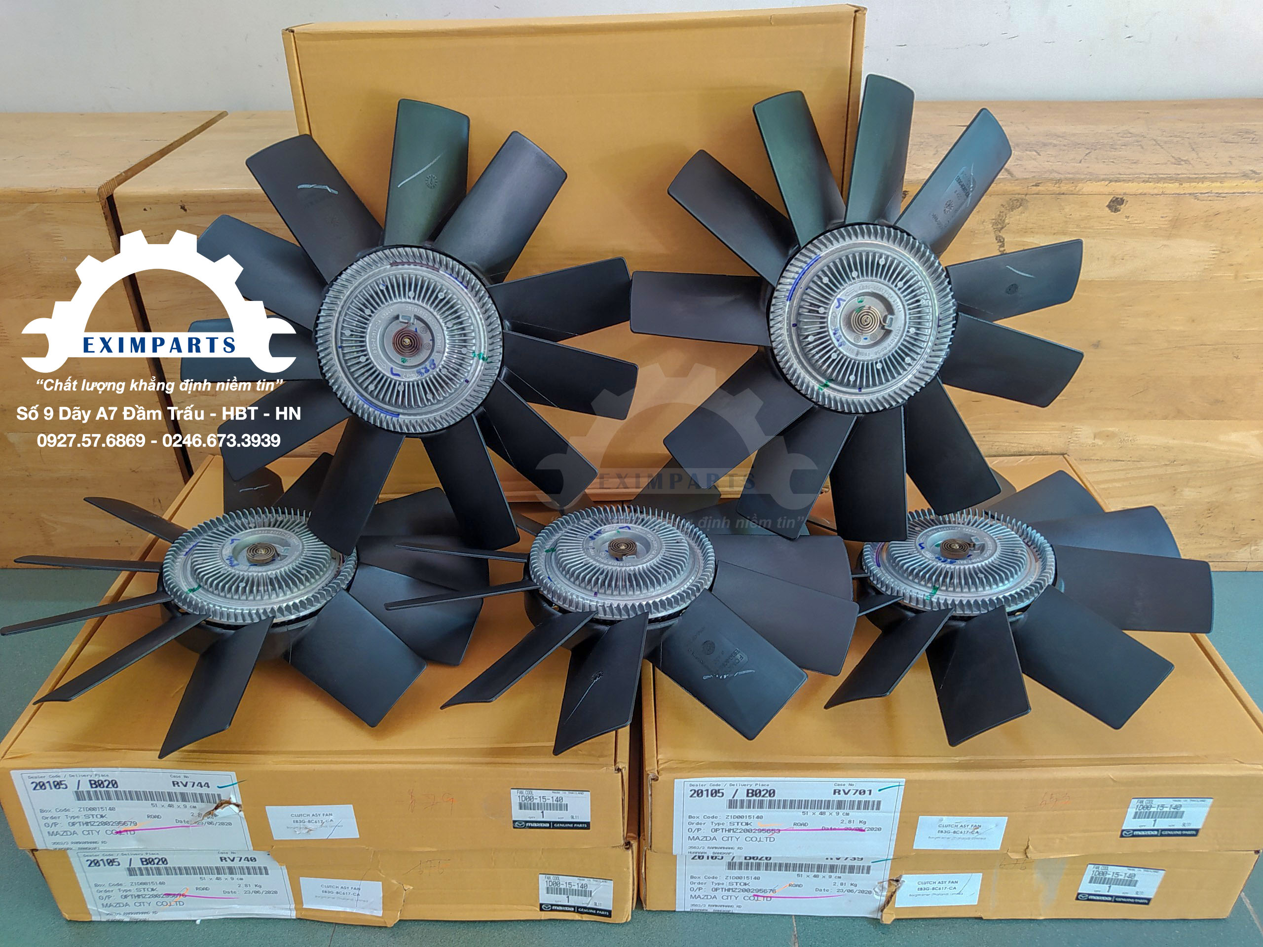 Cụm ly tâm quạt két nước Mazda BT50 và Ford Ranger chính hãng