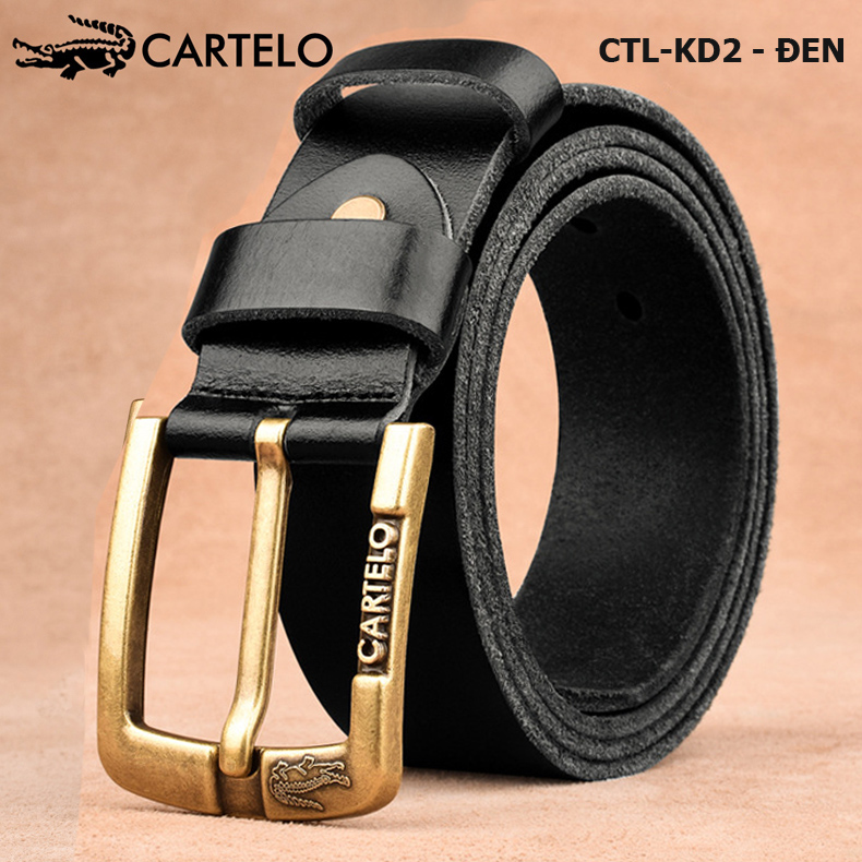 Thắt lưng nam khóa đồng nguyên khối Cartelo CTL-KD02 | THEMENSHOP.VN