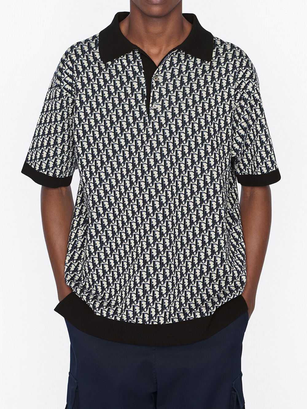 ÁO POLO DIOR OBLIQUE JACQUARD BLACK CHUẨN 1:1 AUTHENTIC HEAVEN SHOP ...