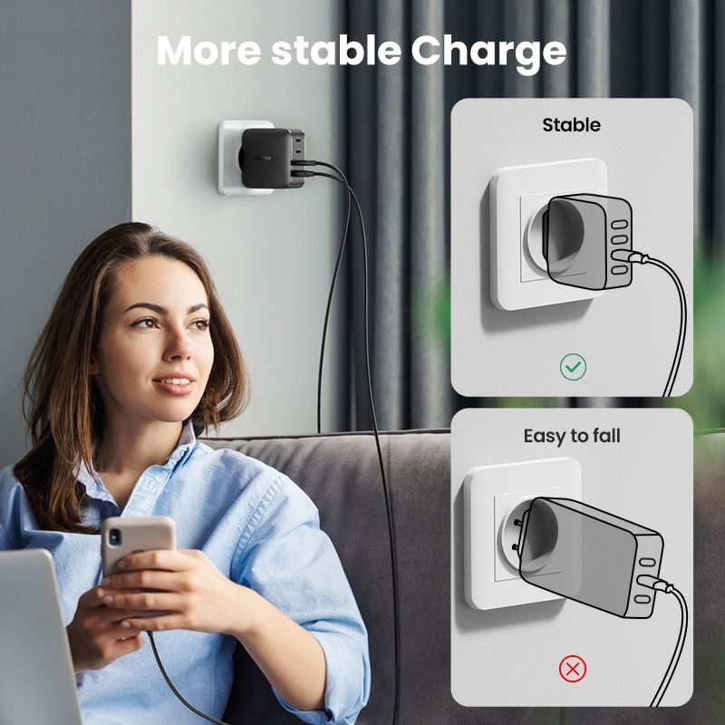 Cục sạc Ugreen 65W 4 cổng 3C1A CD224 - chube.vn