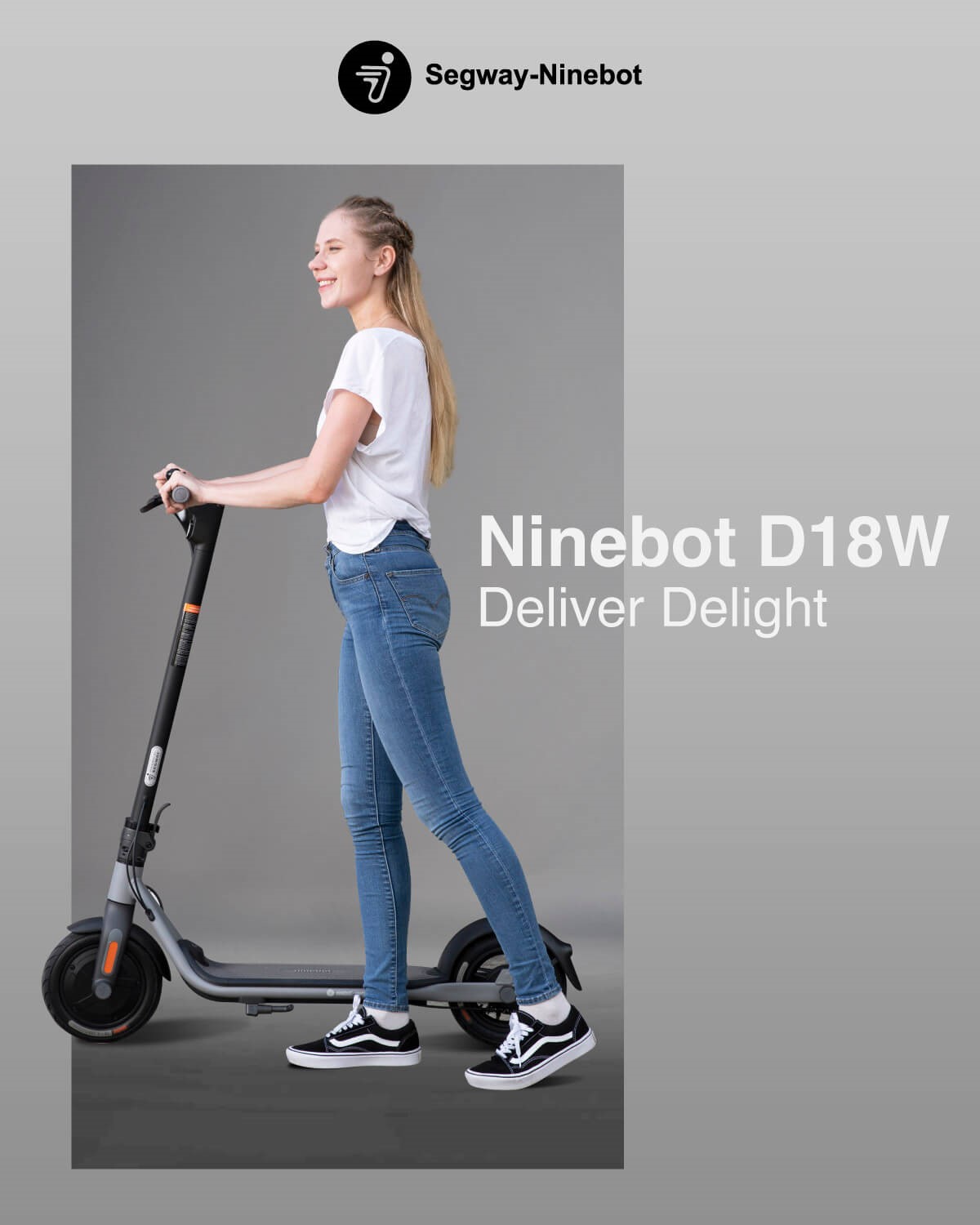 Xe điện mini Segway Ninebot Kickscooter D18W - chube.vn