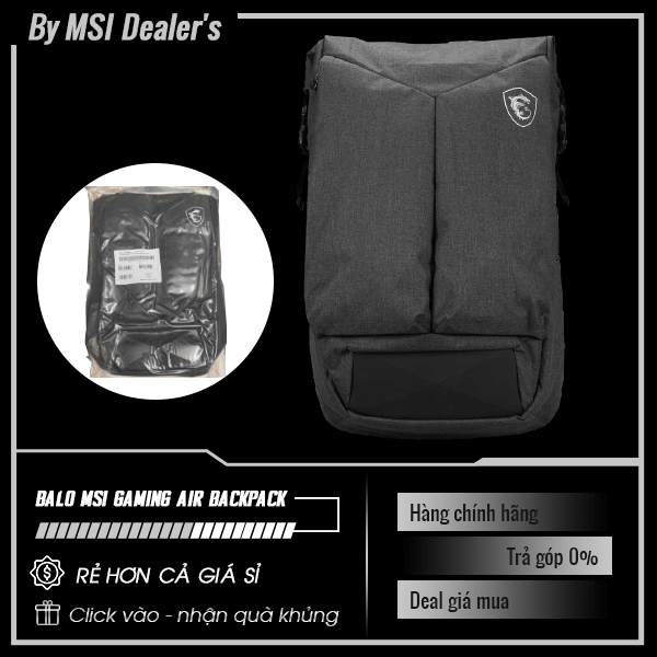 Balo MSI Gaming AIR BACKPACK - MSIVIETNAM - MSI OFFICIAL STORE