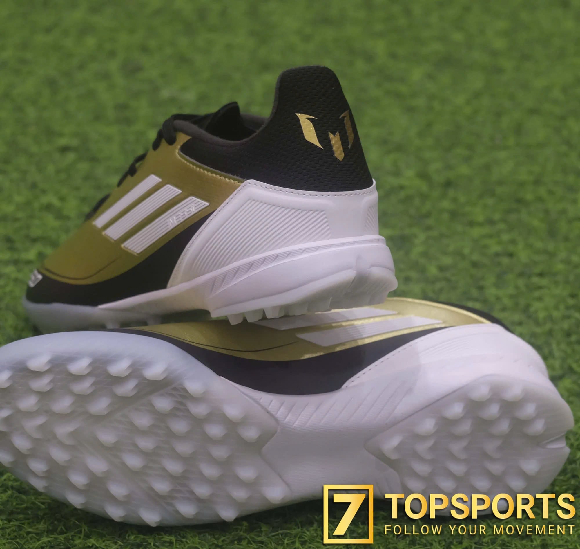 Adidas F50 League Messi TF - Gold Metallic/Cloud White/Core Black ...