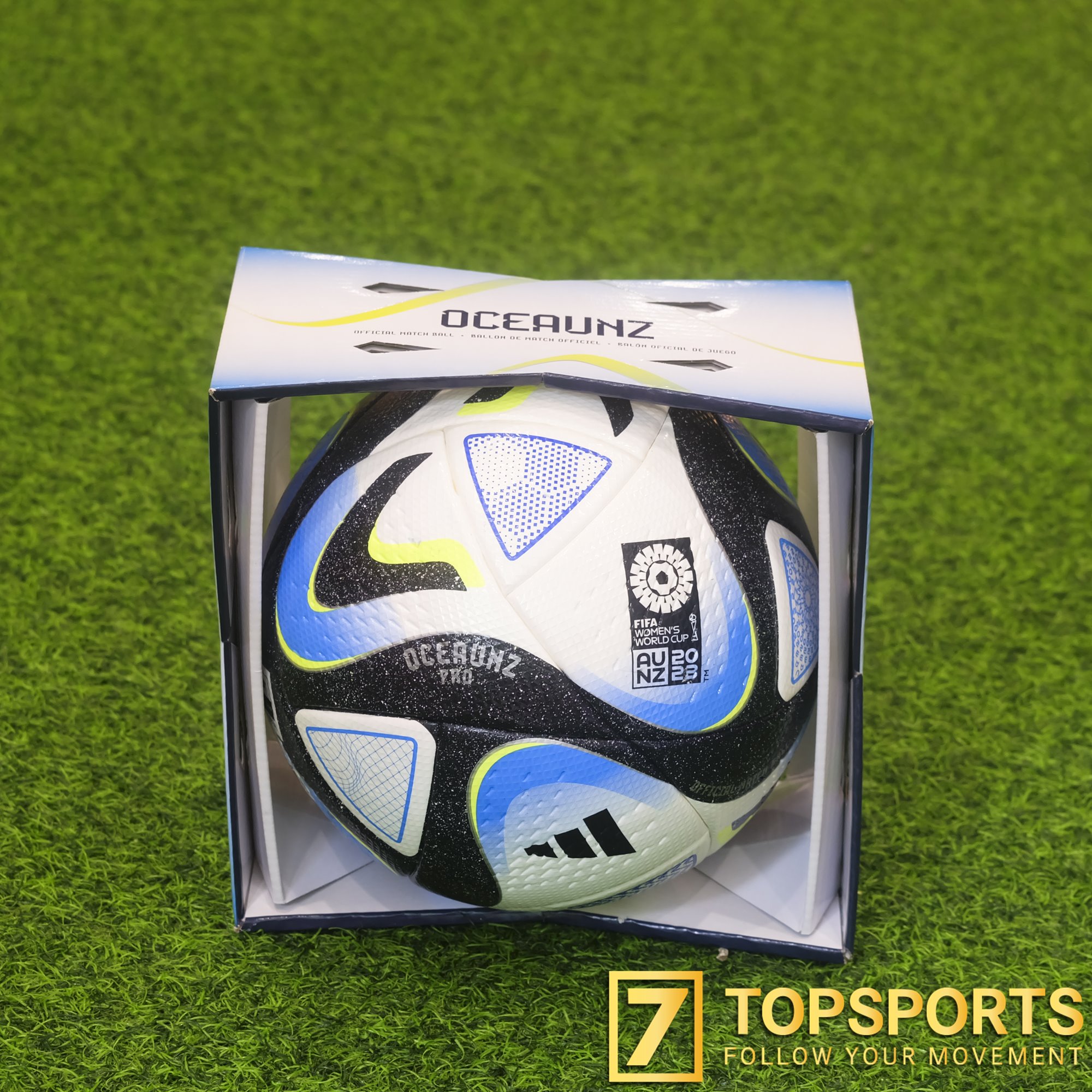 Bóng thi đấu Adidas Oceaunz Pro - White/Collegiate Navy/Bold Blue ...