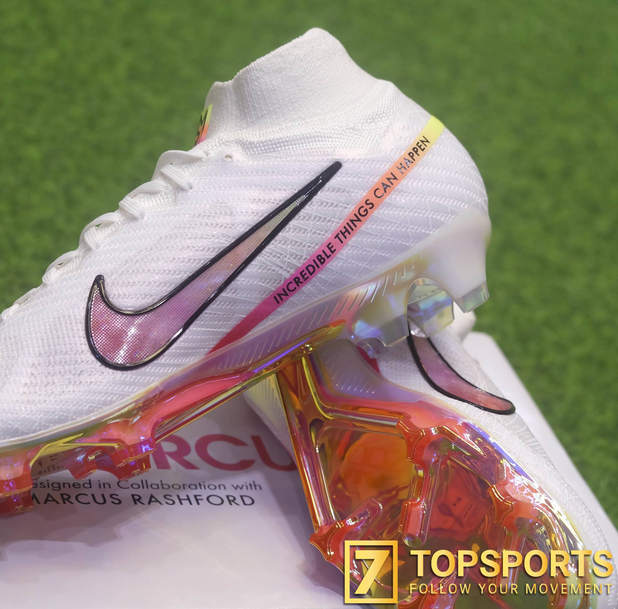 Nike Zoom Mercurial Superfly 9 Elite 'Marcus Rashford' FG - White/Black ...
