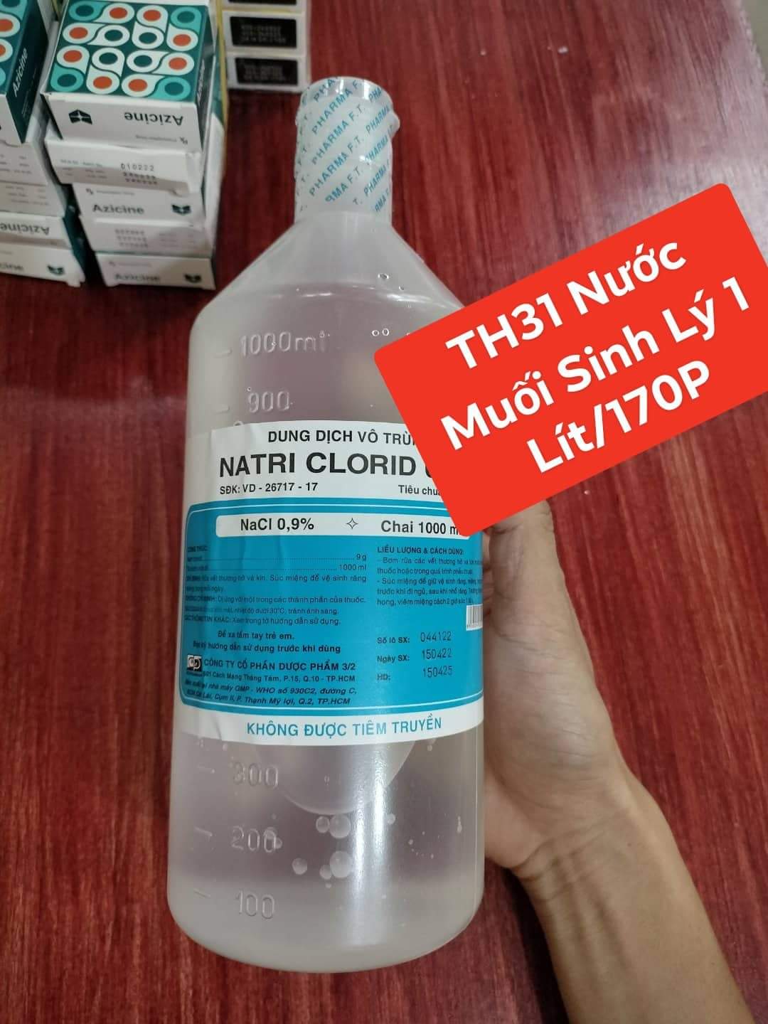 TH31 Nước Muối Sinh Lý Natri Cloric 1 Lít Saigon Store