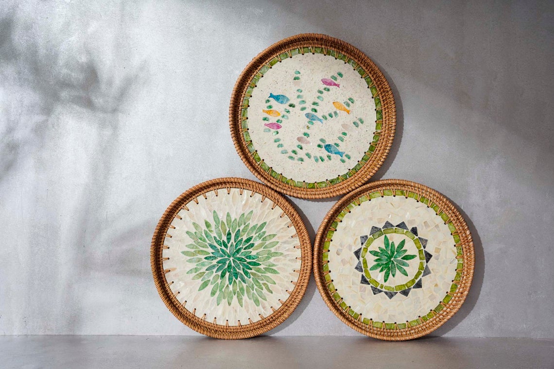 Outdoor Breakfast Water Basket Swimming Pool Rattan Serving Floating ...