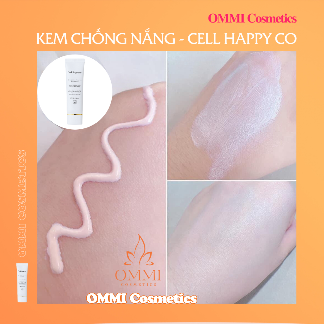 Kem chống nắng Cell Happy Co - Hàn Quốc chính hãng, nâng tông trắng hồng da