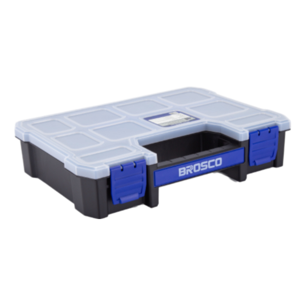 Hộp đựng đồ nghề 10 ngăn kích thước 29x22x6.7cm Brosco BR720290
