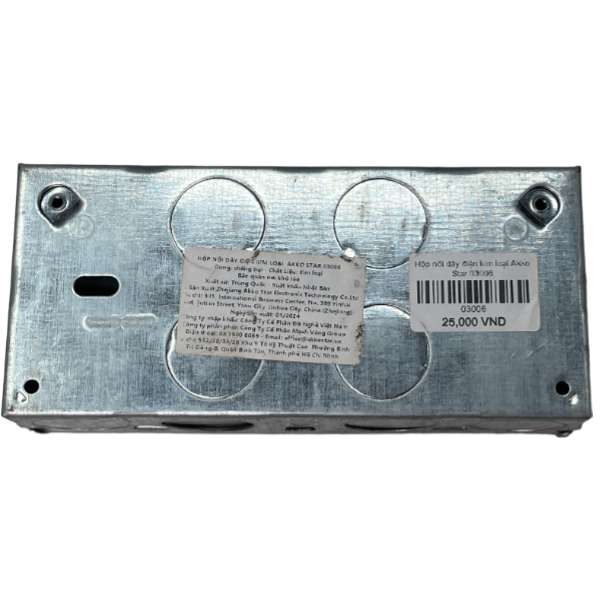 Hộp nối dây điện kim loại AKKO STAR 03006