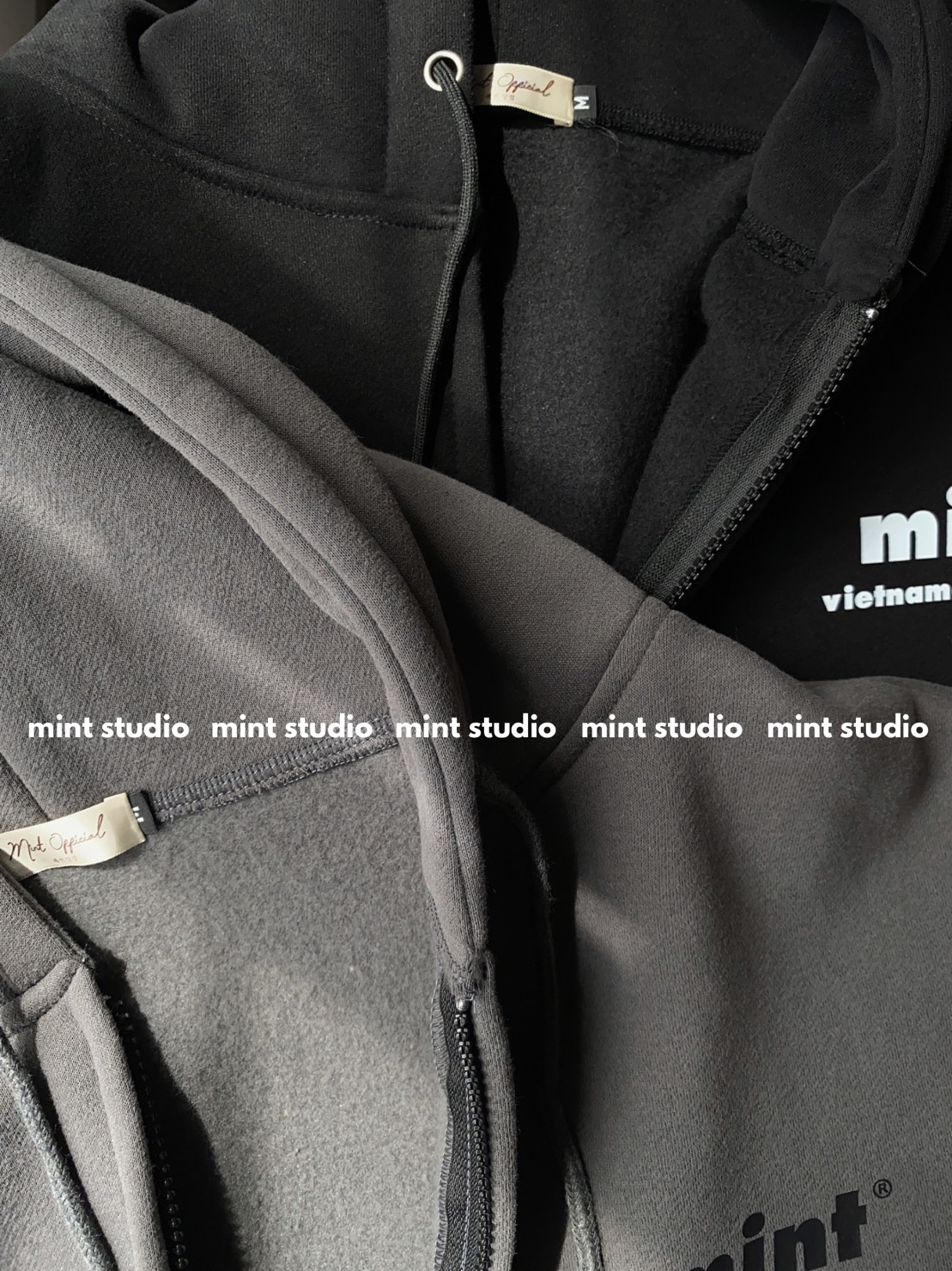HOODIE ZIP NỈ BÔNG MINT SS23 Mint Official