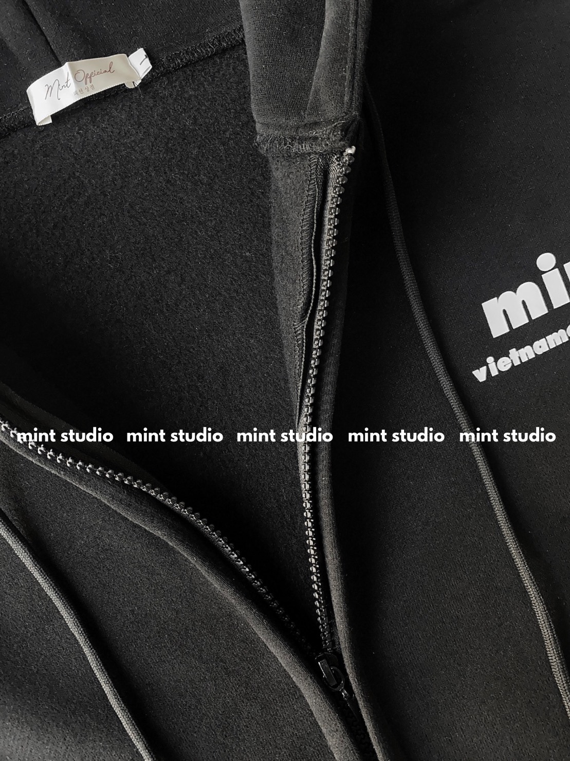 HOODIE ZIP NỈ BÔNG MINT SS23 Mint Official