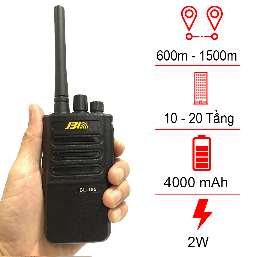 Bộ Đàm Cầm Tay JBL BL-185 (pin lớn) | Công Nghệ An Phong