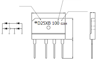 IC chỉnh lưu cầu-diode cầu D25XB100 D25X100 25A 1000V SIP-4 chính hãng ...