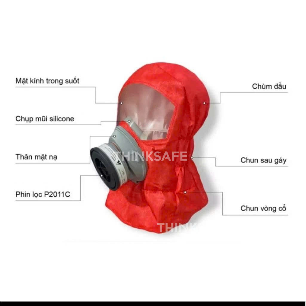 Mặt nạ phòng độc EFIRE EH60 dùng thoát hiểm khi có cháy nổ trong 60 ...