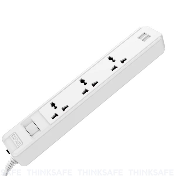 Ổ cắm có công USB INGCO HES13041VSB 13A, chịu tải 3250W dây đồng 3m ...