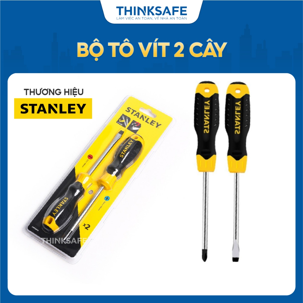 Bộ 2 tua vít Stanley 66-670 gồm đầu vít bake ph2, tô vít dẹp 6.5mm dùng ...