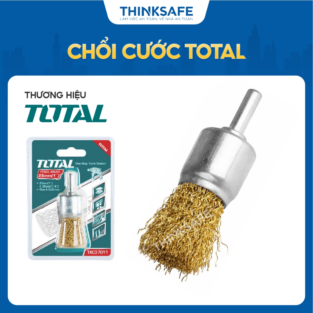 Chổi Cước TOTAL, TAC37011-TAC302562, dây cước dài 25mm, tốc độ 4500 ...