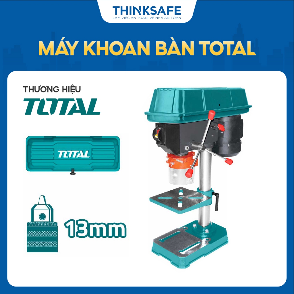Máy khoan bàn Total công suất 350W - 750W, khả năng khoan tối đa 13mm ...