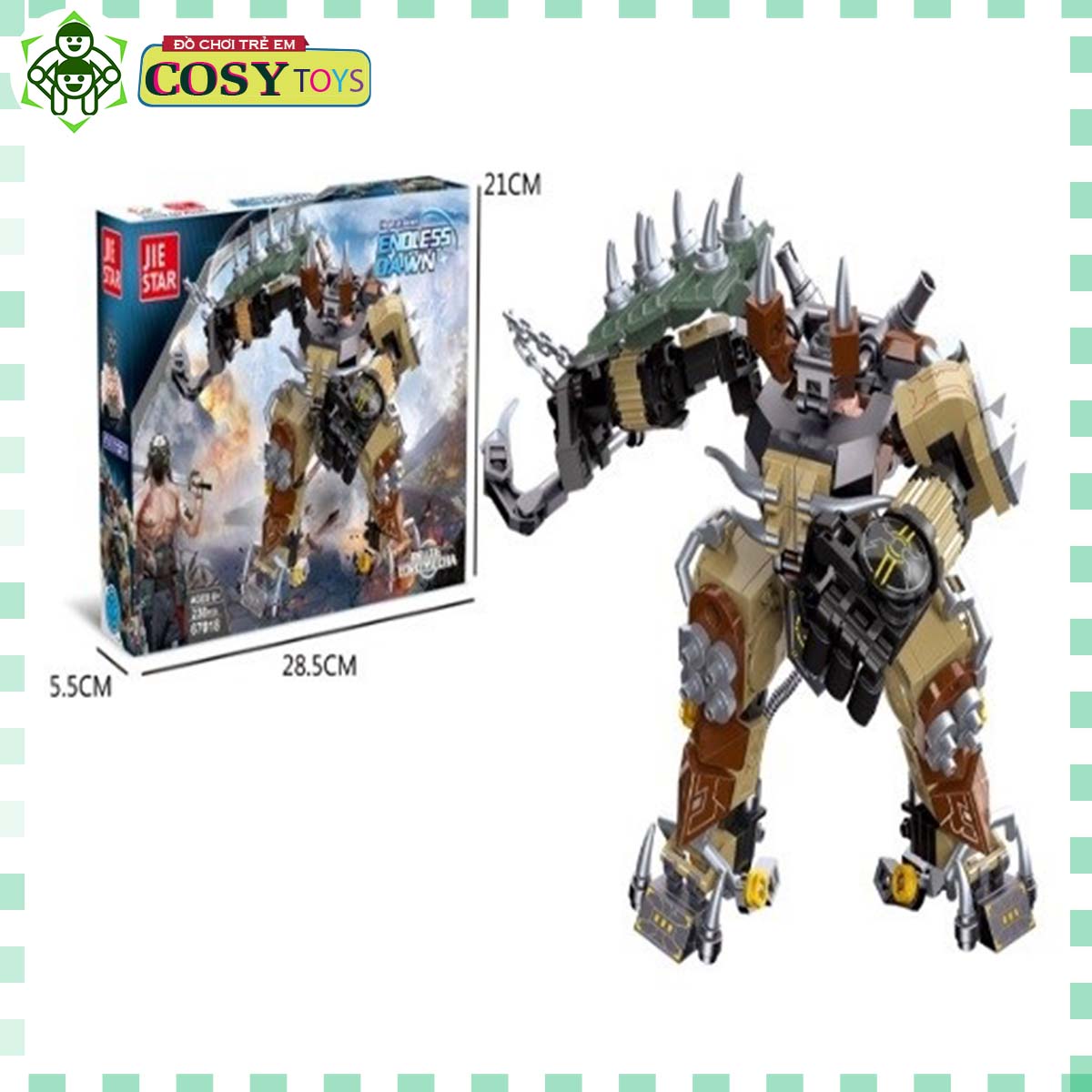 Đồ chơi lắp ghép xếp hình robot Brute Lord Mecha với 238 mảnh ghép Đồ ...
