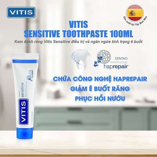 Kem đánh răng Vitis Sensitive ngừa ê buốt 100ml CITICARE 24/7