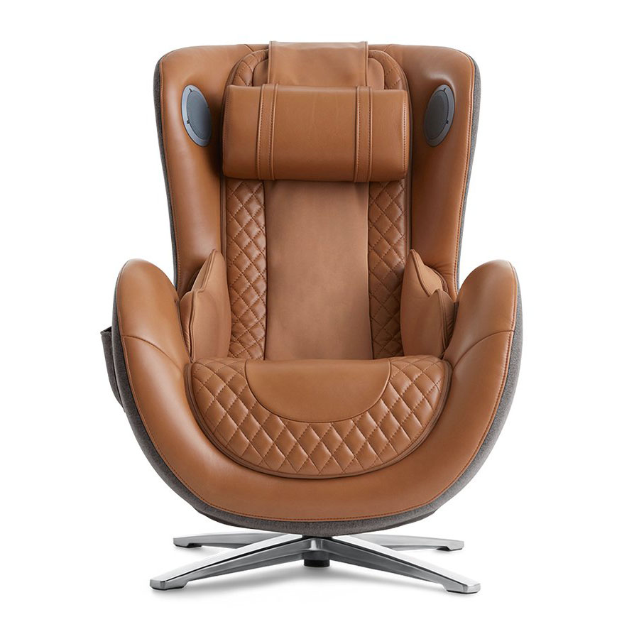 Ghế Massage Nouhaus Classic Massage Chair With Ottoman Caramel