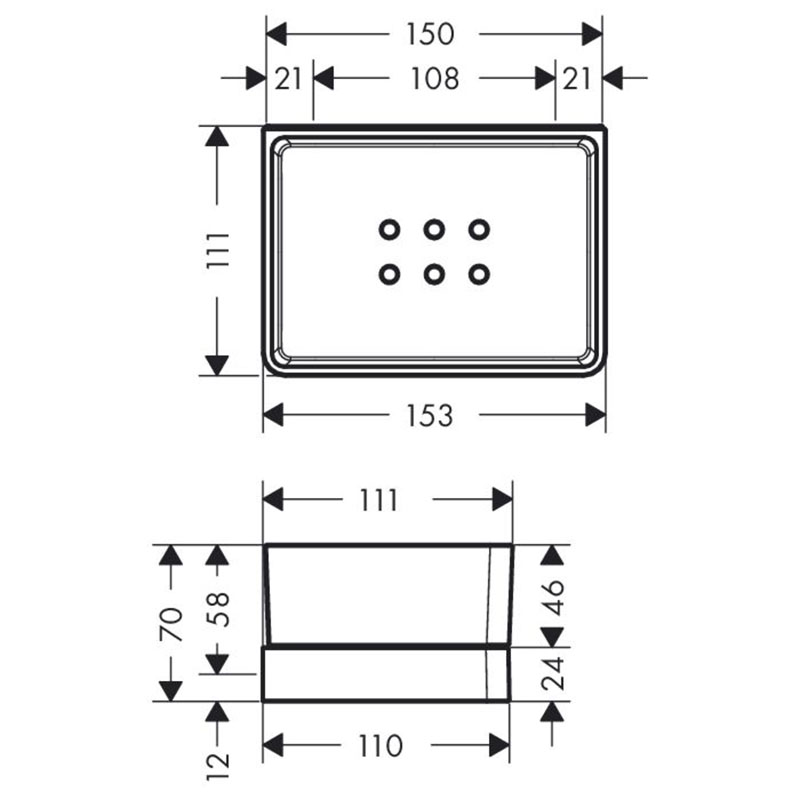 Kệ đựng xà bông AXOR Universal Accessories Softsquare 42802000