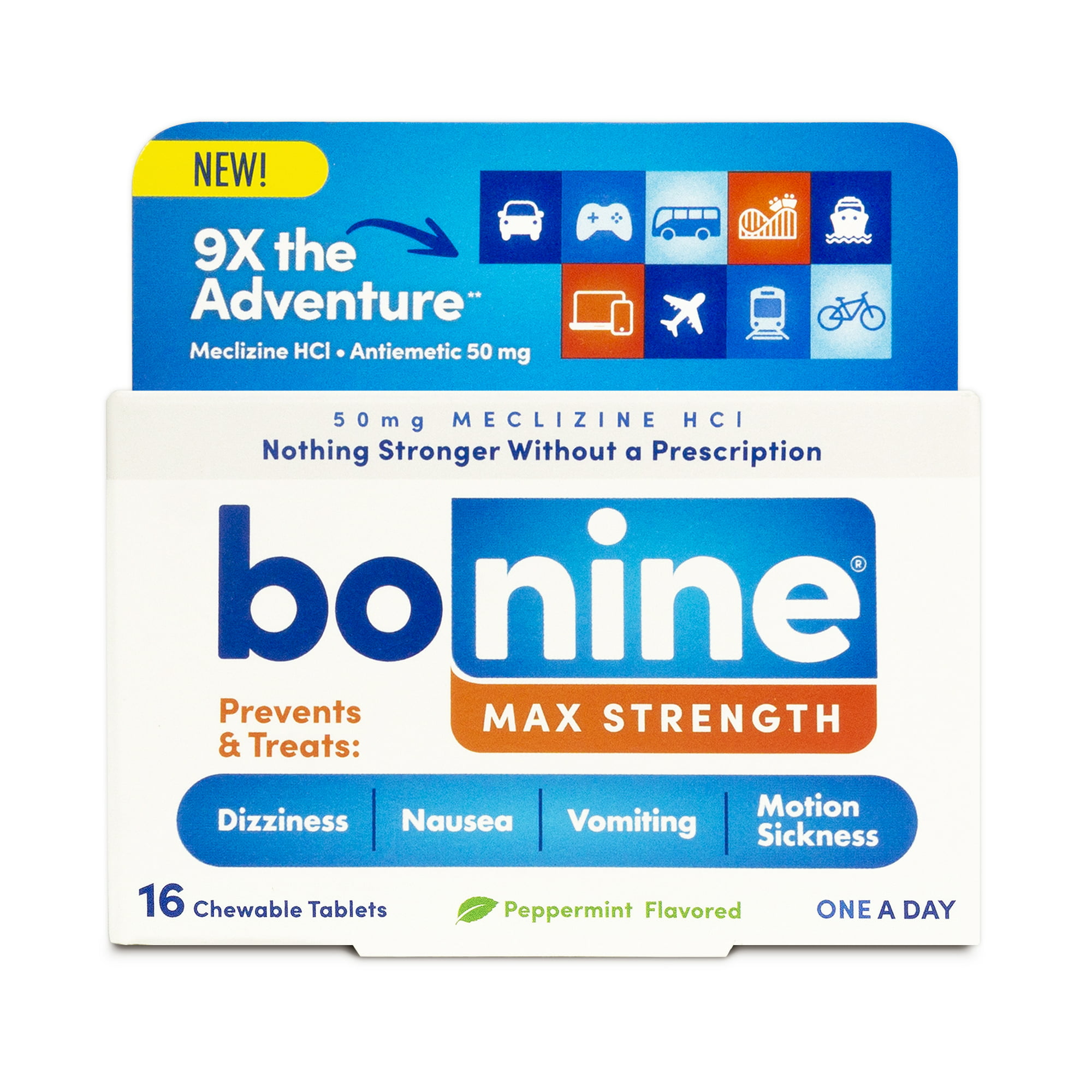VIÊN NHAI CHỐNG SAY TÀU XE VỊ BẠC HÀ - BONINE MAXIMUM STRENGTH CHEWABLE ...