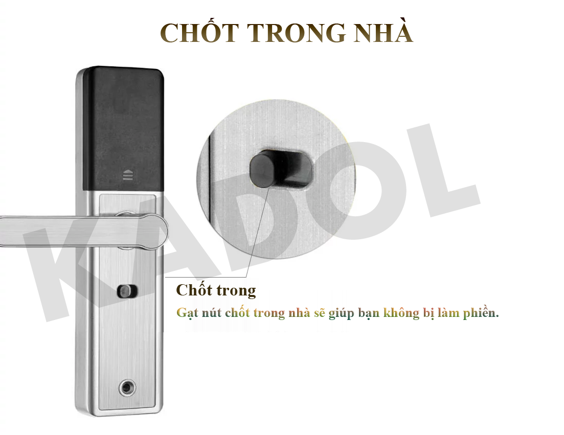 Khoá Vân Tay Cửa Thông Phòng Kadol S5