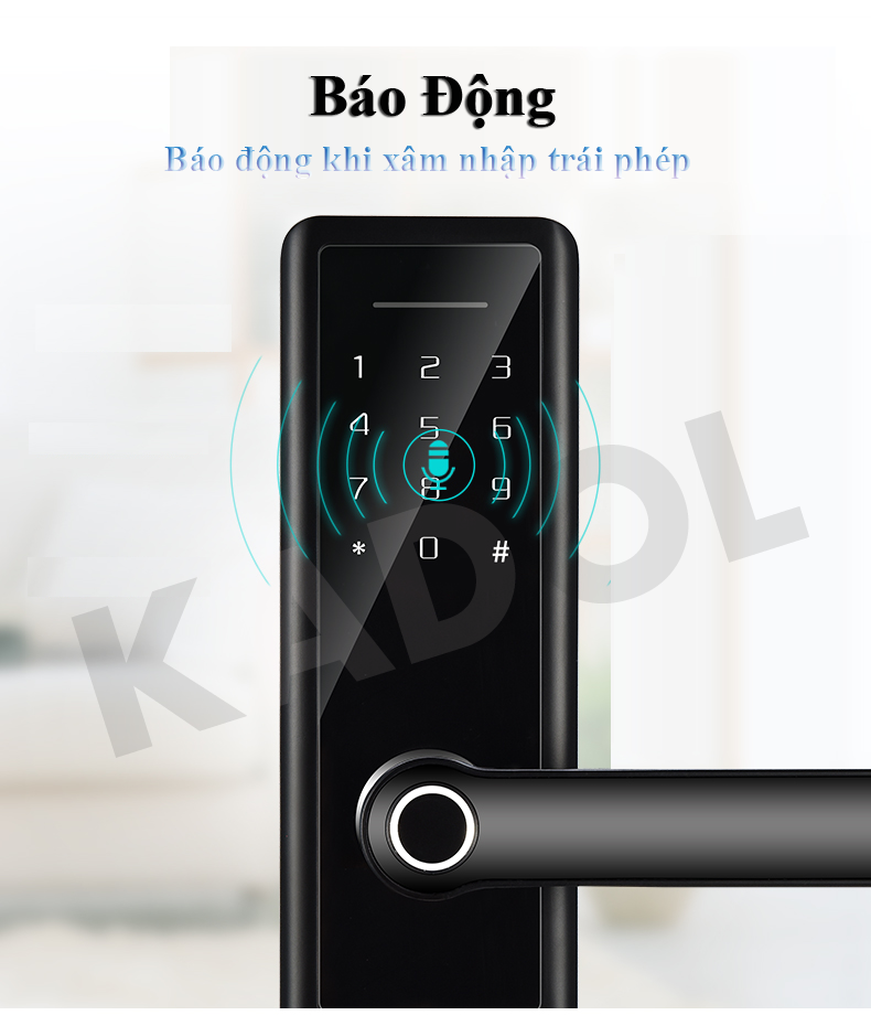 Khoá Vân Tay Cửa Thông Phòng Kadol S5