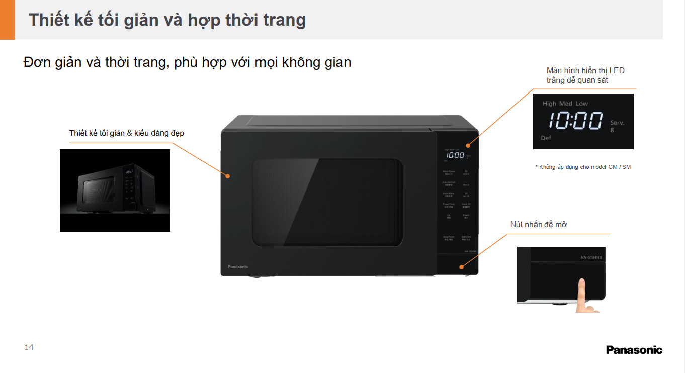 [HÀNG CHÍNH HÃNG] Lò vi sóng Panasonic NN-GT35NB / NN-ST34NB | ĐIỆN MÁY ...