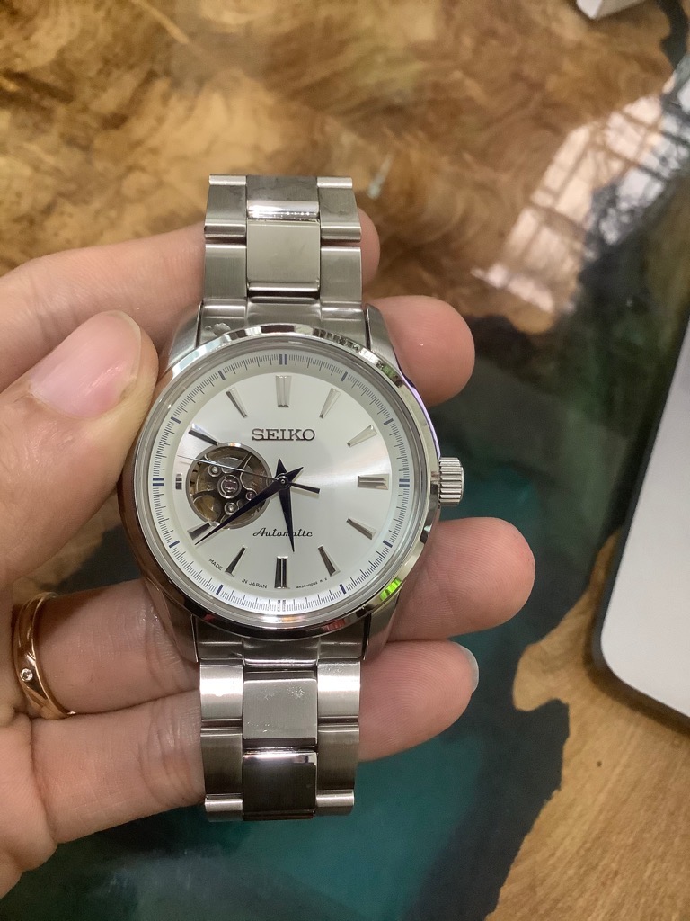 Seiko Presage SARY051 - Máy Automatic 4R38-00S0 - mặt trắng lộ tim ...