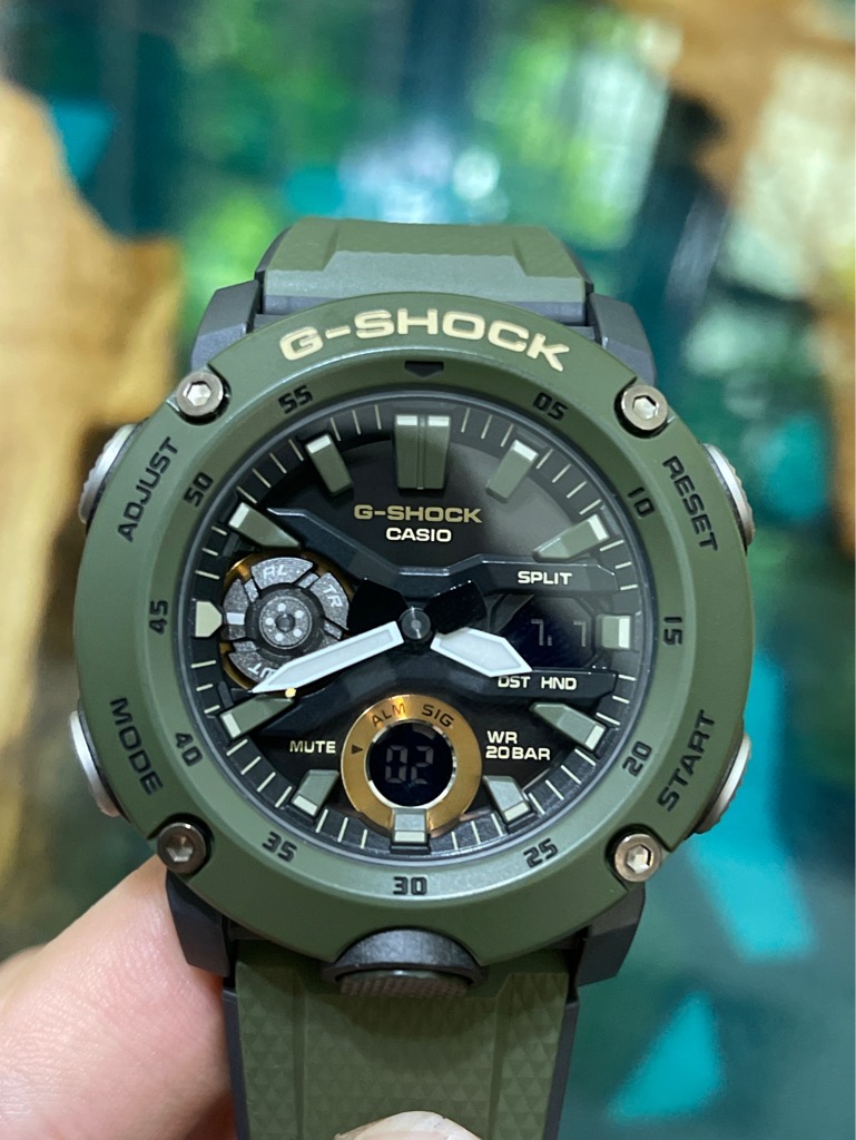Casio G-Shock GA-2000-3A (Xanh Quân đội) | Quang Lâm. (2)