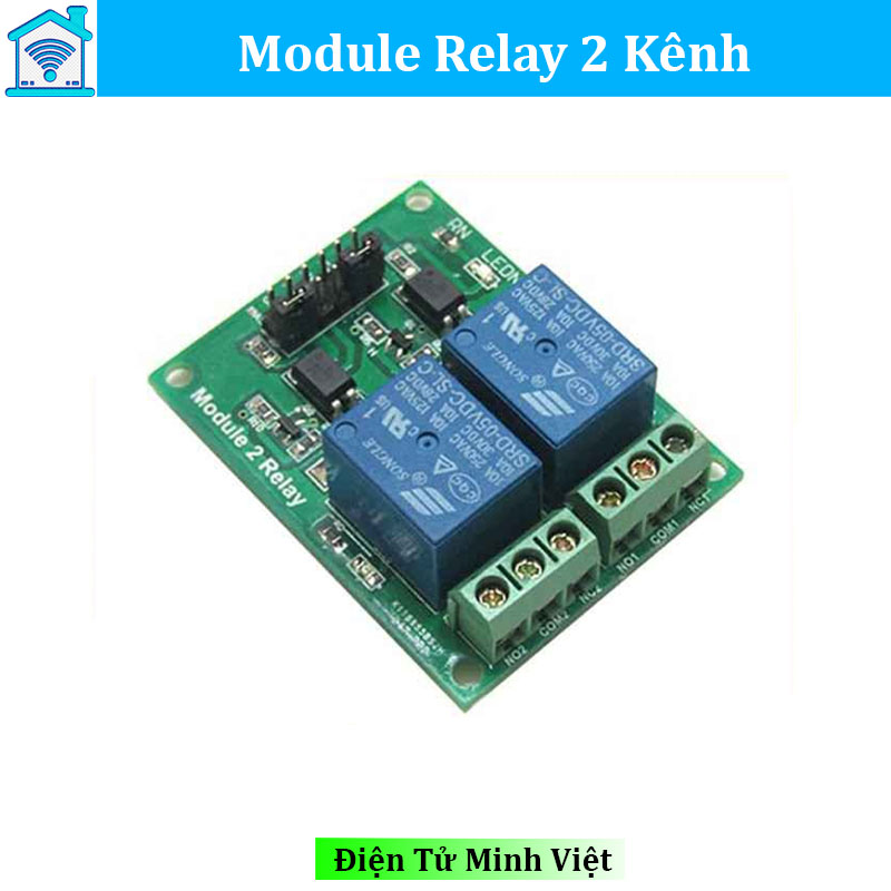 Module Relay 5V 2 Kênh 10A Cách Ly Quang Điện tử Minh Việt