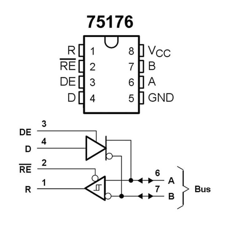 IC Chuyển Đổi Tín Hiệu SN75176 RS-485 SOP8 Chân Dán