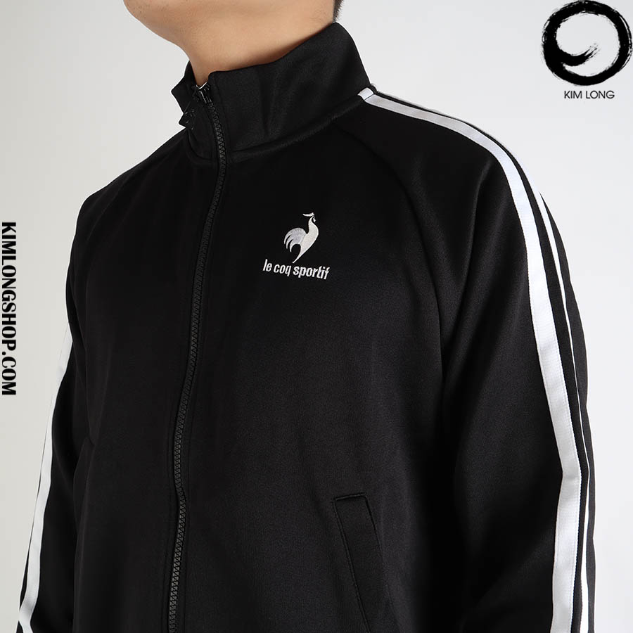 LECOQ TRACK JERSEY JACKET TRAINING WEAR QMMSJF31-BLK