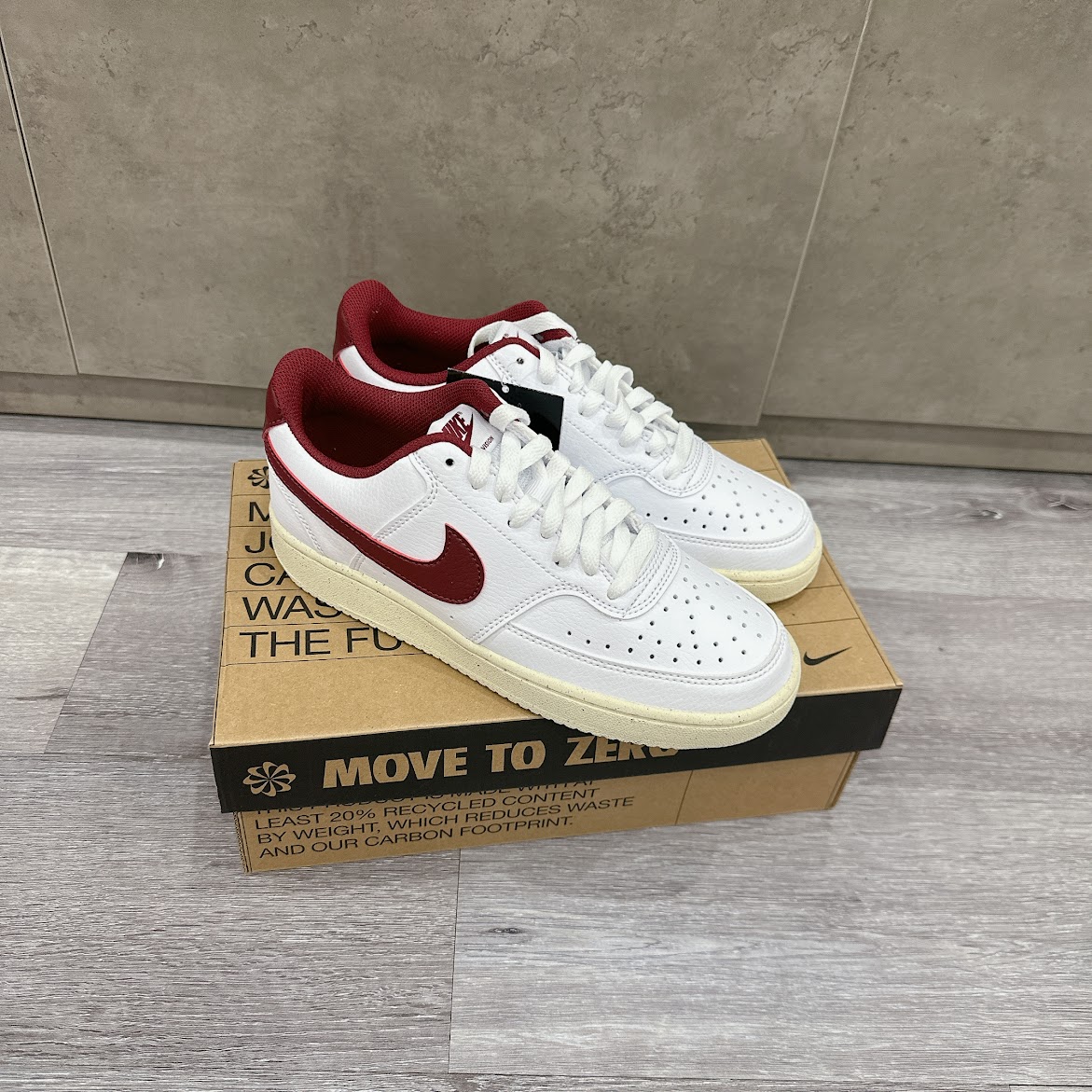 Giày Nike Court Vision Low Next Nature White Logo Red [ DH3158 106 ...