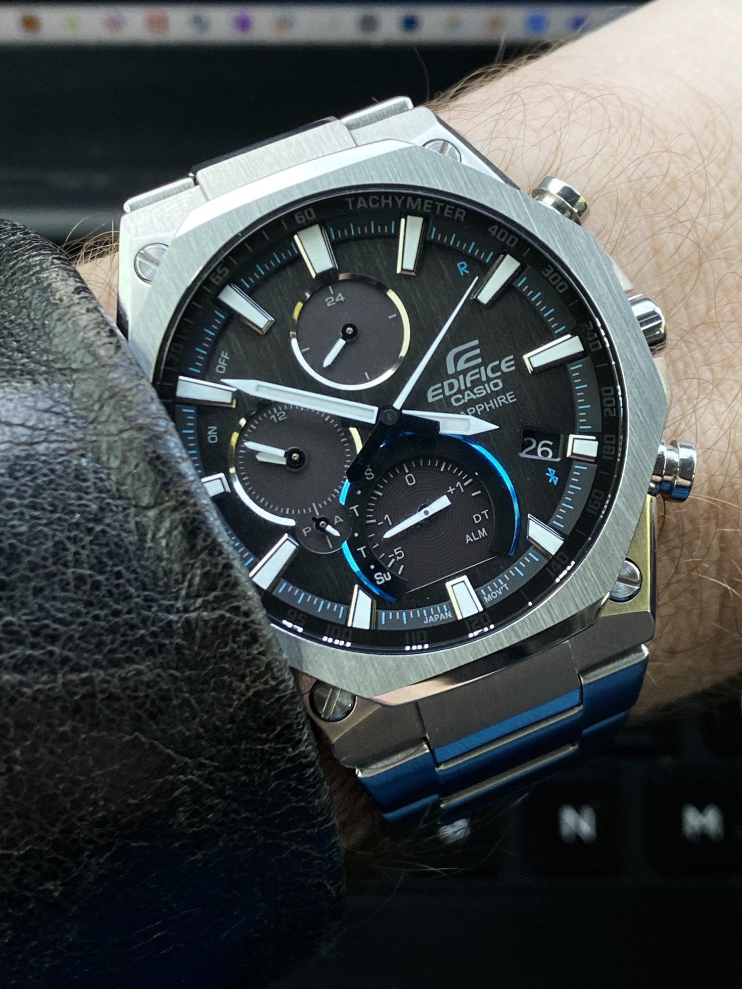 EDIFICE EQB-1100D-1A DÂY THÉP | SAPPHIRE CRYSTAL | EQB-1100D-1ADR