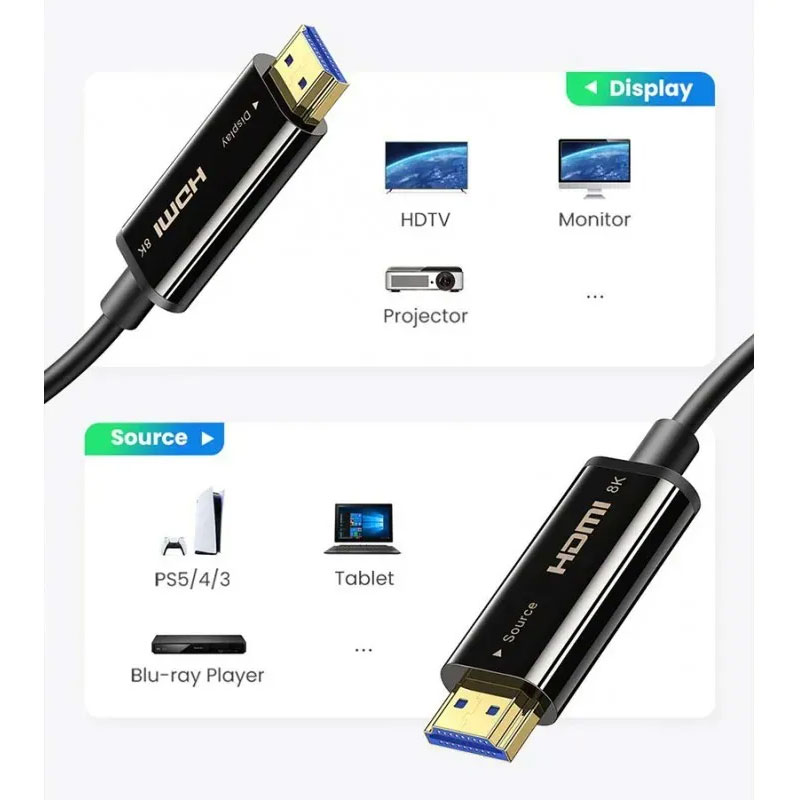 Cáp dữ liệu VIDEO HDMI 2.1 hỗ trợ 8K truyền âm thanh hình ảnh dài 10M ...