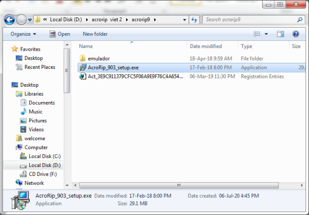 Acrorip 9.03 - Hướng dẫn cài đặt phần mềm kèm link tải Máy in An Phúc